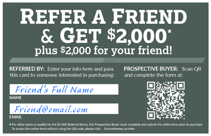 EncoreHomes.ca | Referral Registration